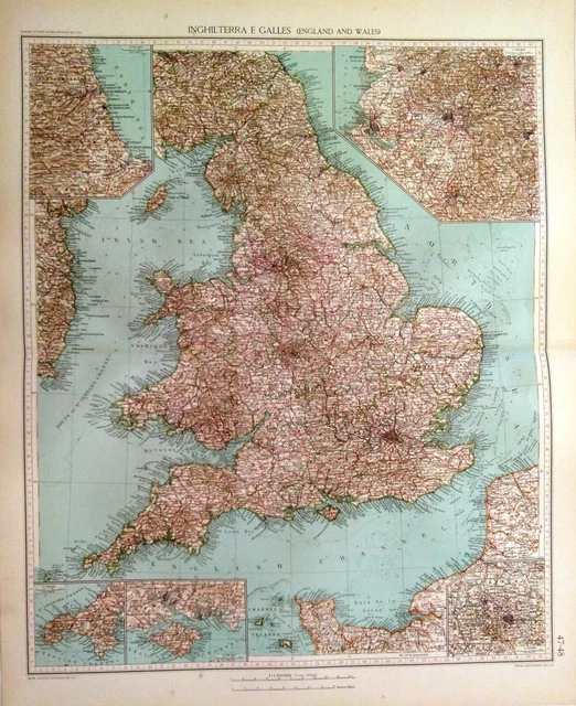 1929 ANTIQUE MAP ENGLAND GALES BETWEEN WW1 and W2 Antique Map £36.78 ...
