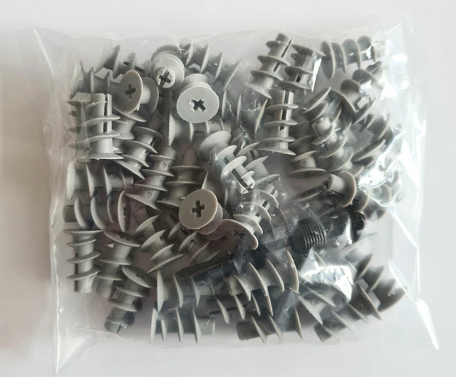 100 STÜCK GIPSKARTONDÜBEL Rigips Dübel Set Hohlraumdübel +Setzwerkzeug ...