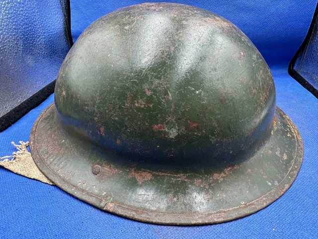 ORIGINAL BRITISH ARMY Mk1* Brodie Helmet - WW1 / WW2 Combat Sevice ...