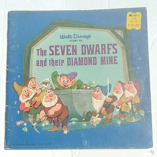 DISNEY STORY OF The Seven Dwarfs And Their Diamond Mine 1967 book ...