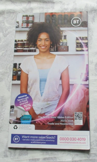 BT PHONE BOOK North West Wales Edition 2023/2024 Trade and Residential ...