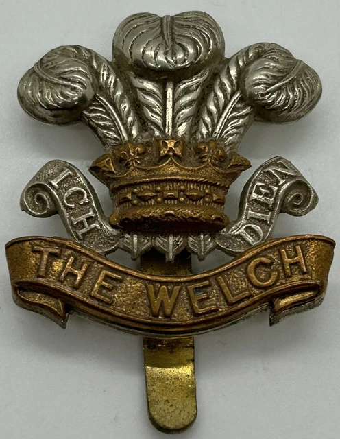 BRITISH MILITARY ISSUE Metal Royal Welsh Infantry Regiment Cap Badge £ ...