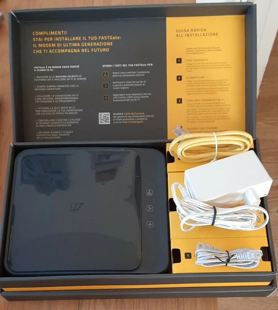 MODEM ROUTER FASTGATE wi-fi fibra Fastweb modello DGA4131FWB ...