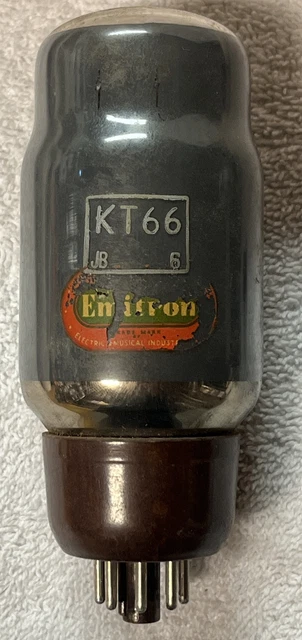 PAIR GENALEX KT66 Emitron Audio Amplifier Tube Amplitrex Tested 70% Gm ...