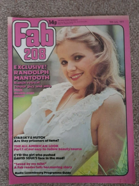 FAB 208 VINTAGE Teen Magazine 16 July 1977 Starsky & Hutch Randolph ...