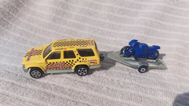 MAJORETTE TOYOTA RUNNER 276 1/58 + Remorque Moto Racing Team EUR 6,99 ...