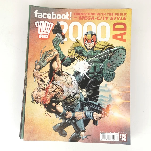 2000 AD COMICS Bundle 20 Progs 1828-1847 2013 Judge Dredd Slaine 1844 ...