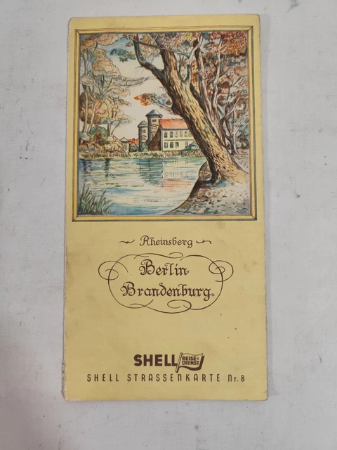 SHELL STRASSENKARTE LANDKARTE Berlin Brandenburg Rheinsberg Potsdam ...