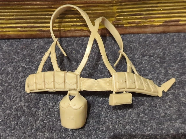 VINTAGE ACTION MAN Us Paratrooper/Machine Gunner/Marine Webbing £20.00 ...