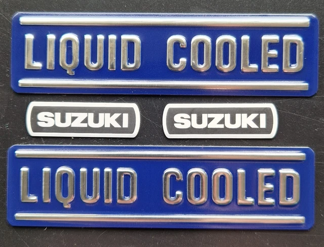 SUZUKI GT750 2 Kettle Liquid Cooled (Blue) & 2 Alloy Brake Decals ...