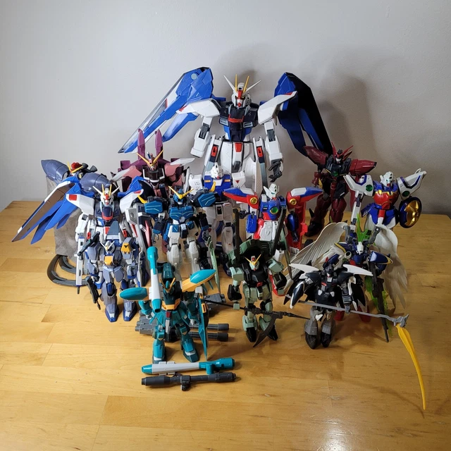 LOT OF 14 Gundam Gunpla Model Kits & Extra Parts - Built Assembled ...