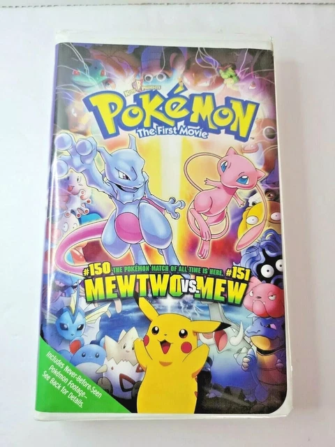 POKEMON THE FIRST Movie Mewtwo vs Mew VHS Clamshell Pikachu Charizard £ ...
