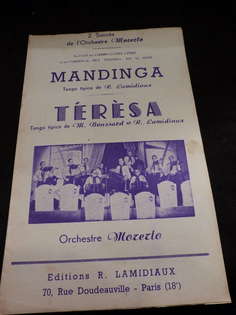 PARTITURA MANDINGA LAMIDIAUX Térèsa Boussard EUR 16,05 - PicClick IT