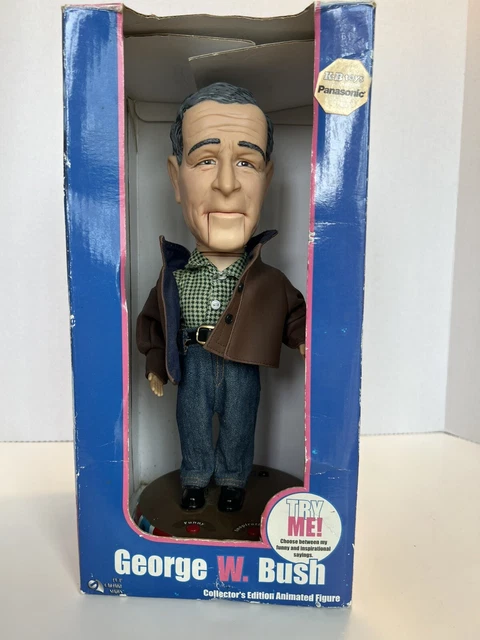 PRESIDENT GEORGE W Bush Talking Animated Figure 12" Gemmy Pop Culture ...