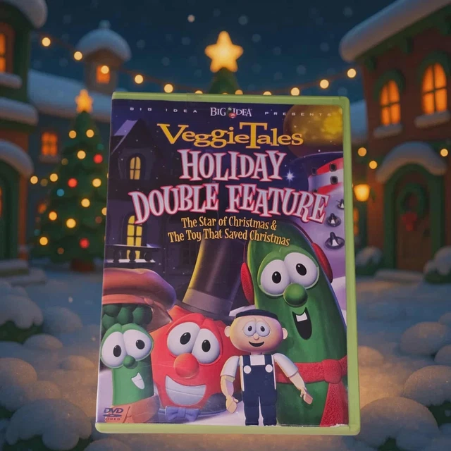 VEGGIETALES HOLIDAY DOUBLE Feature DVD The Star of Christmas & The Toy ...