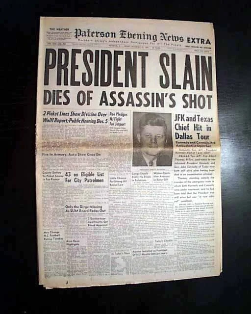 Great Jfk President John F Kennedy Assassination Shot In Head 1963