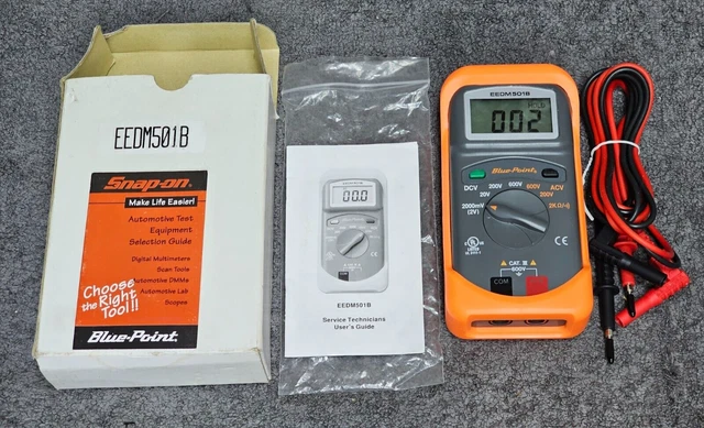 SNAP ON - Blue Point Eedm501B Digital Multimeter & Needle Probes - New ...