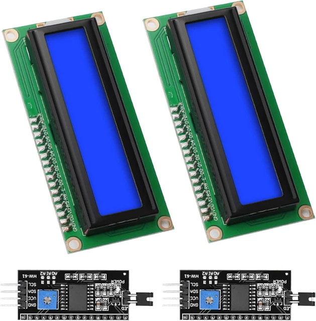 LCD I2C IIC Display Modul,16x2 Zeichen Display Modul mit I2C ...