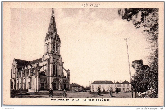 49 SOMLOIRE - la place de l'eglise, EUR 4,00 - PicClick FR