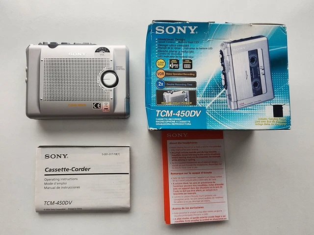 LECTEUR DE CASSETTE personnel vintage Sony Walkman TCM-450DV TCM-450DV TCM-450 EUR 19,88 ...