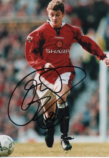OLE GUNNER SOLSKJAER Manchester United signed 8 x 6 photograph £4.99 ...