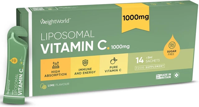 LIPOSOMAL VEGAN VITAMIN C Liquid Sachets - 1000Mg Natural Lime Flavour 14 Liquid £32.90 ...