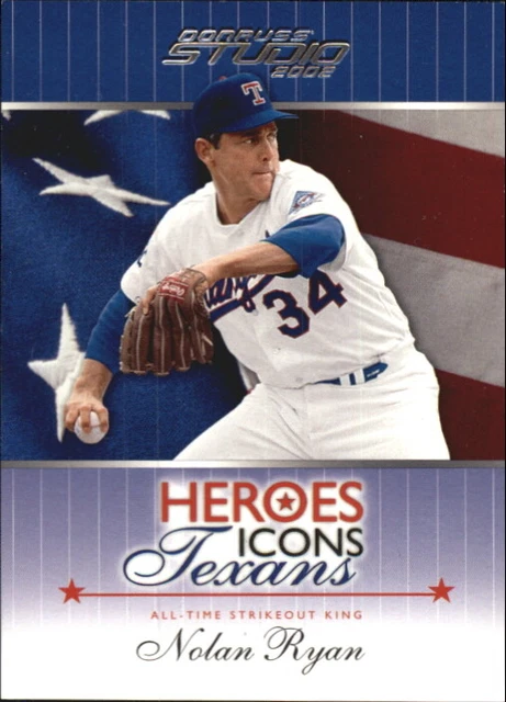 2002 STUDIO HEROES Icons Texans #HIT2 Nolan Ryan /500 - Neuf dans sa ...