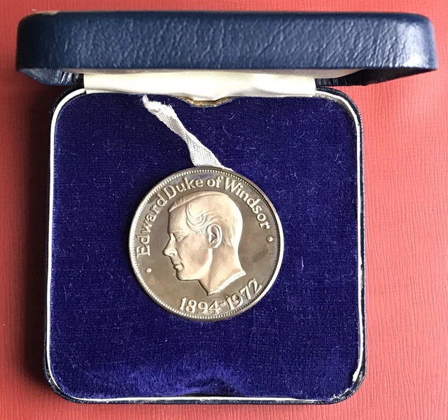 UK 1894 - 1972 Silver Proof Medal ~ King Edward VIII ~ Duke of Windsor ...