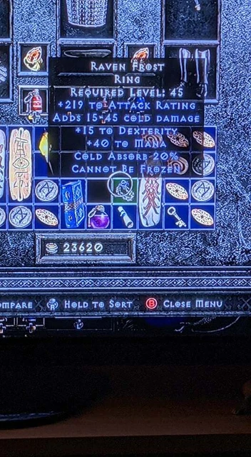 DIABLO 2: RESURRECTED RAVEN FROST RING D2R XBOX/PS4-PS5-PLAYSTATION ...