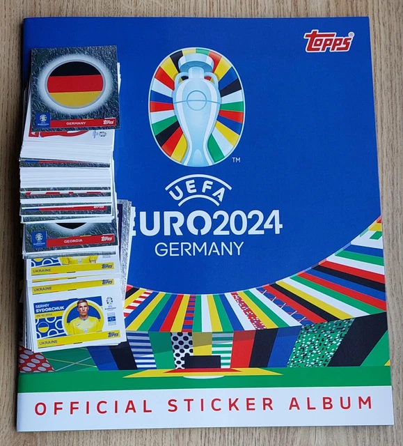 TOPPS UEFA EURO EM 2024 Germany bis zu 100 Sticker aussuchen EUR 2,50 ...
