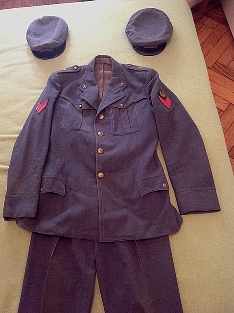 AUTENTICA DIVISA ANNI 60 1°Aviere Aeronautica Militare Italiana Con 2 ...