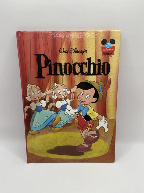 VINTAGE WALT DISNEY Pinocchio Childrens Book Hardcover 2000 Book Club ...