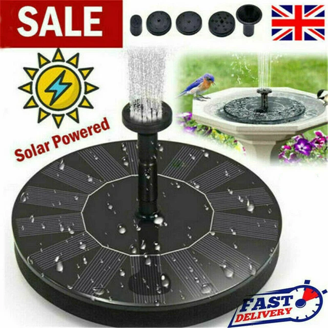 SOLAR PANEL POWERED Water Feature Plants Pump Garden Pool Pond Aquarium ...