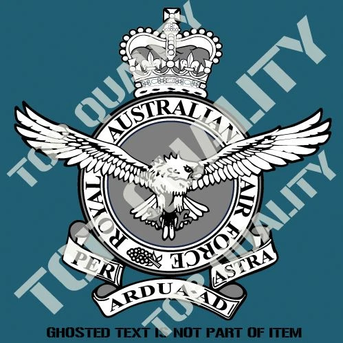 ROYAL AUSTRALIAN AIR Force Raaf B&W Decal Sticker Military Australiana ...