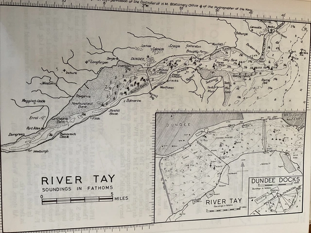VINTAGE SEA CHART / NAUTICAL MAP 1971 - River TAY - To Frame? £4.15 ...