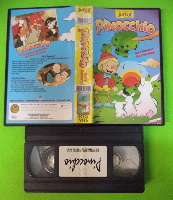 VHS FILM PINOCCHIO DOV'E' GEPPETTO? JUNIOR JUST FOR KIDS 0052J (F174 ...