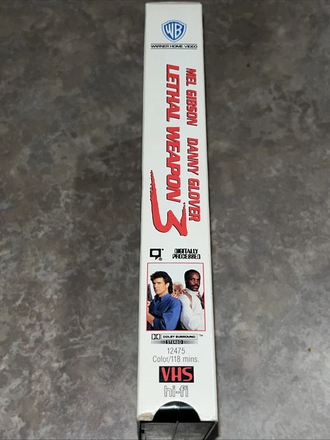 LETHAL WEAPON 3 (VHS, 1992) Mel Gibson, Danny Glover Joe Pesci ...