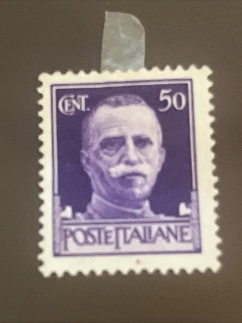 POSTE ITALIANE- FRANCOBOLLO - CENT. 50 -REGNO -con linguella EUR 3,00 ...