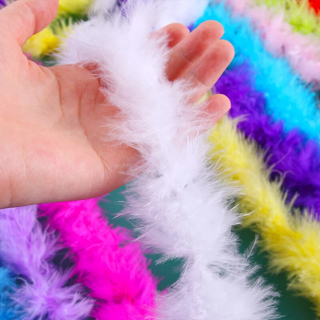 2M FLUFFY FEATHER Ribbon Strap Faux Fur Trim Clothing Scarf Sew ...