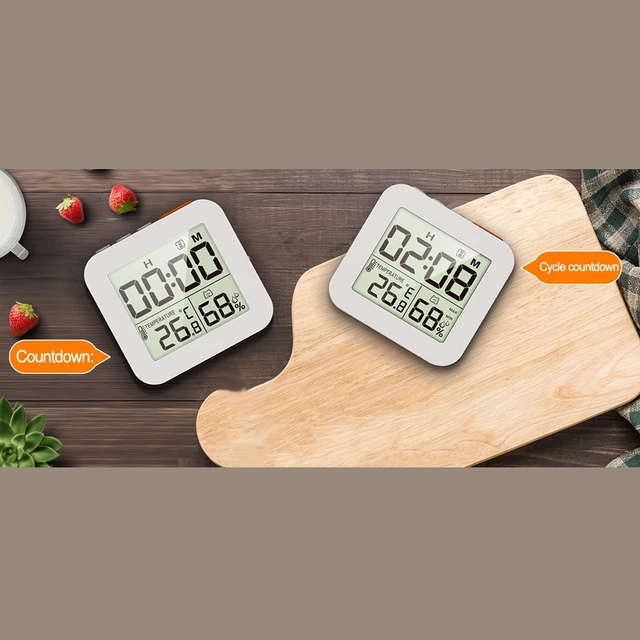 EASY TO READ Humidity Monitor Clock with Cycle Countdown Functionality ...