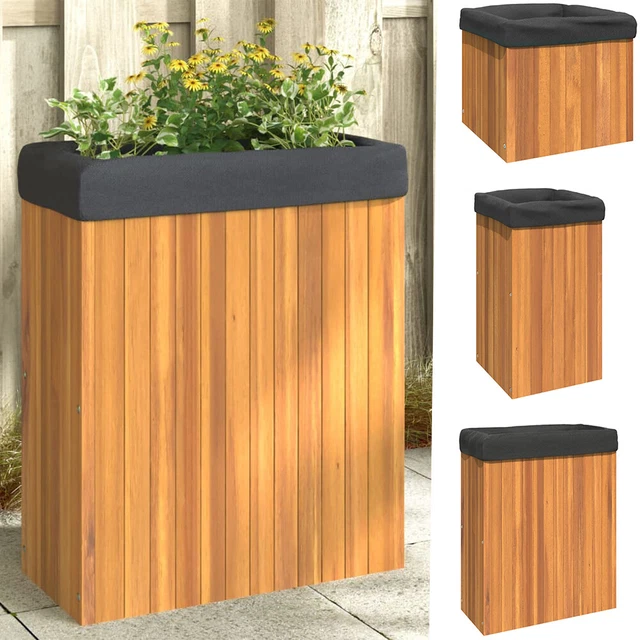 HOCHBEET PFLANZKÜBEL BLUMENKÜBEL Blumenkasten Pflanzkübel Massivholz Akazie EUR 38,52 - PicClick DE