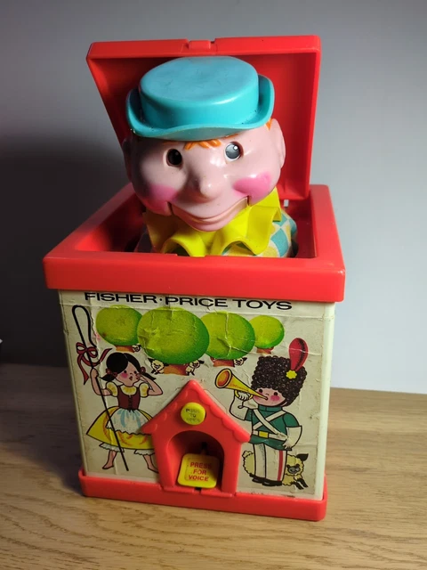 VINTAGE 1970 FISHER Price Jack in the Box Puppet Pop Up Squeaker £14.99 - PicClick UK