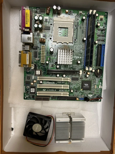 ASROCK AMD MOTHERBOARD K7VM4 Socket A (462) Athlon/Athlon XP/Duron Cpu ...