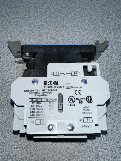 NEW EATON CN35BN3AB LIGHTING CONTACTOR 3 POLE 20A 120V Coil with ...