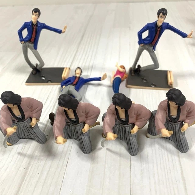 LUPIN FIGURE LOT of 8 Mine Fujiko Ishikawa Goemon Capsule Toy Anime ...