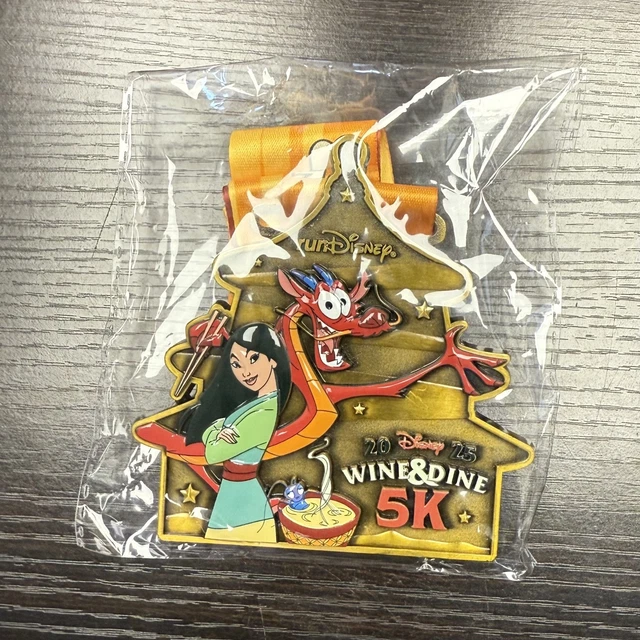 RUNDISNEY 2025 WINE and Dine 5K Medal Mulan and Mushu £63.03 - PicClick UK