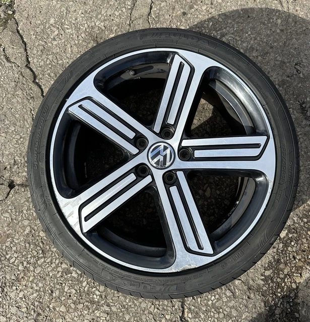 VW GOLF R MK7 7.5 CADIZ ALLOY WHEEL 225/40/18 5G0601025BK 5G0601025DQ 7 ...