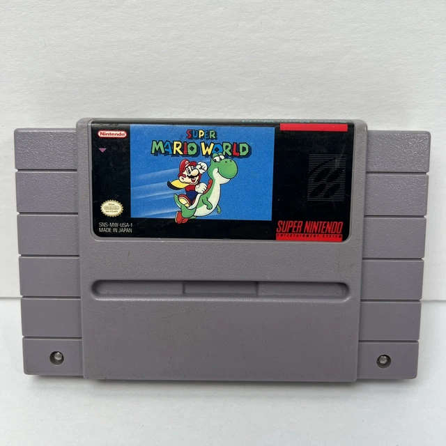 SUPER MARIO WORLD (Super Nintendo SNES, 1991) Authentic - TESTED ...