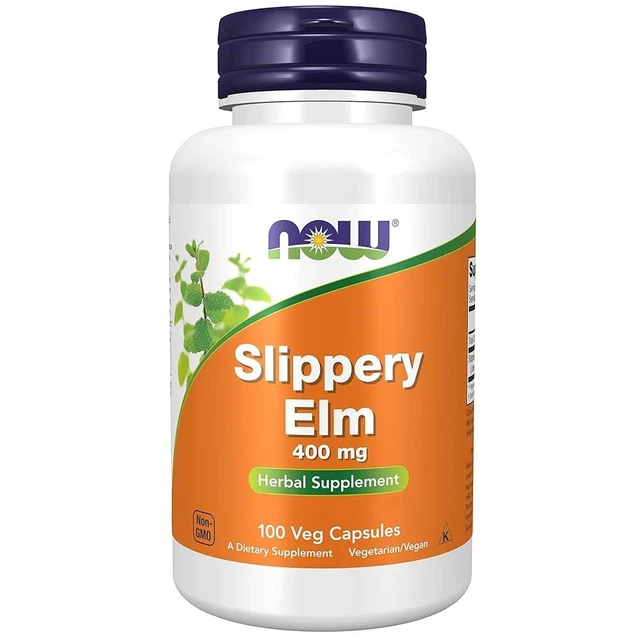 NOW FOODS - Slippery Elm - 400mg - 100 Veg Caps £7.99 - PicClick UK