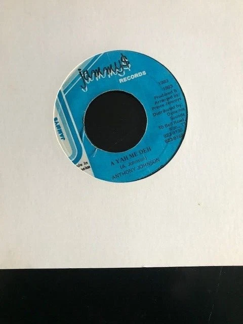 ANTHONY JOHNSON - A Yah Me Deh 7" Single Vinyl Record Reggae Jammy's ...